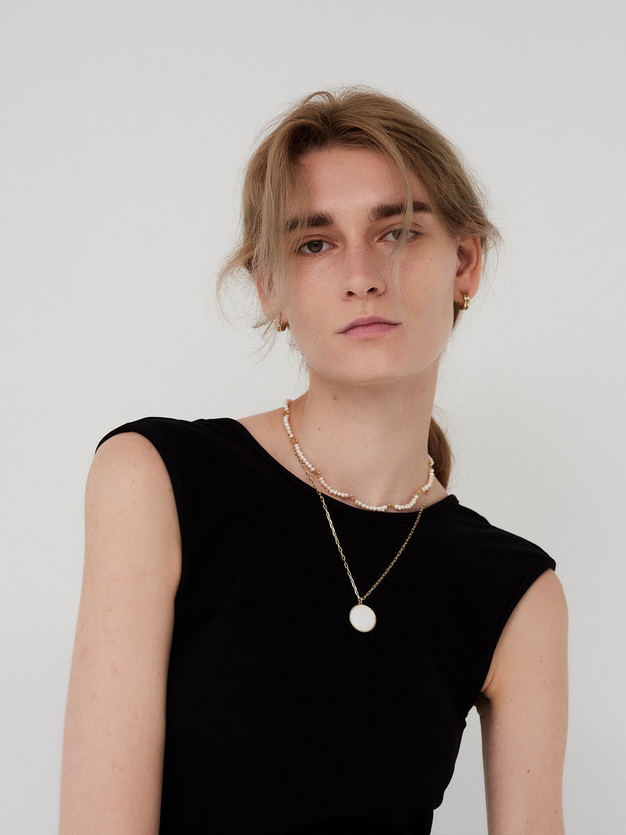 White Shell Coin Necklace – ucalypt